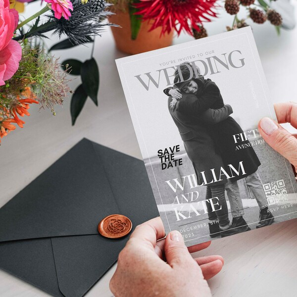 Magazine Invitation - Etsy