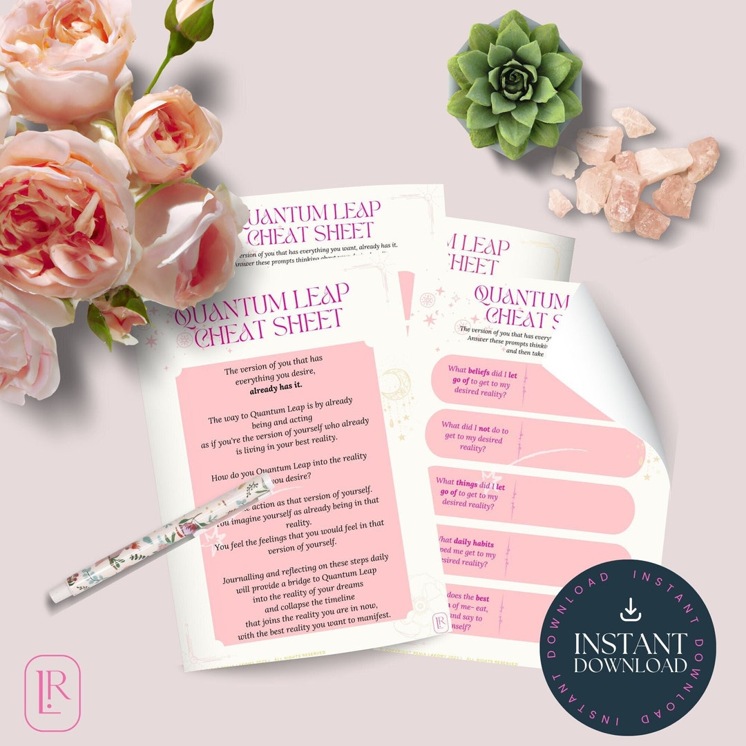 Quantum Shift Leap Jump Cheat Sheet Worksheet A4 INSTANT DOWNLOAD ...