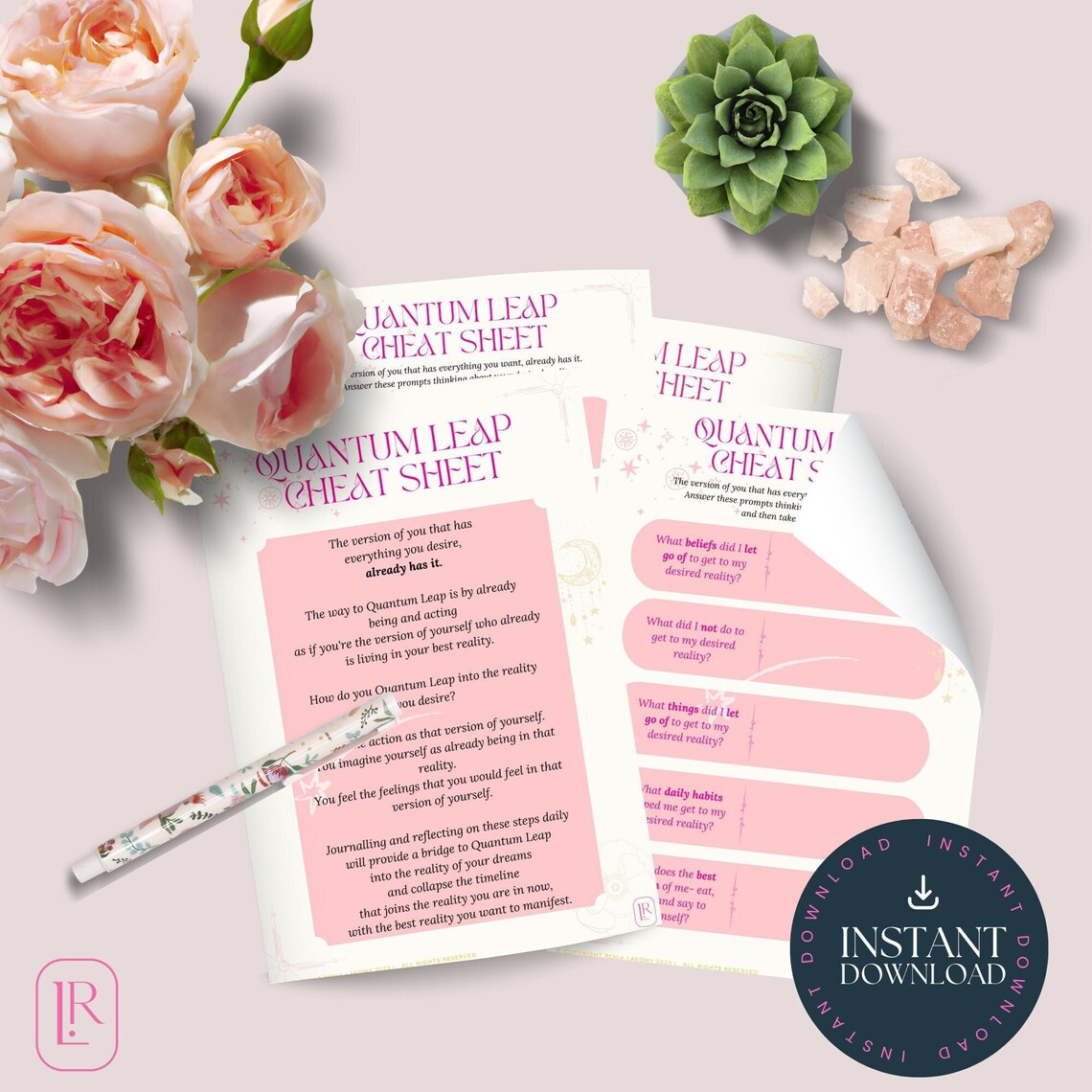 Quantum Leap Cheat Sheet, Daily Prompts Journal (printable PDF) - Etsy