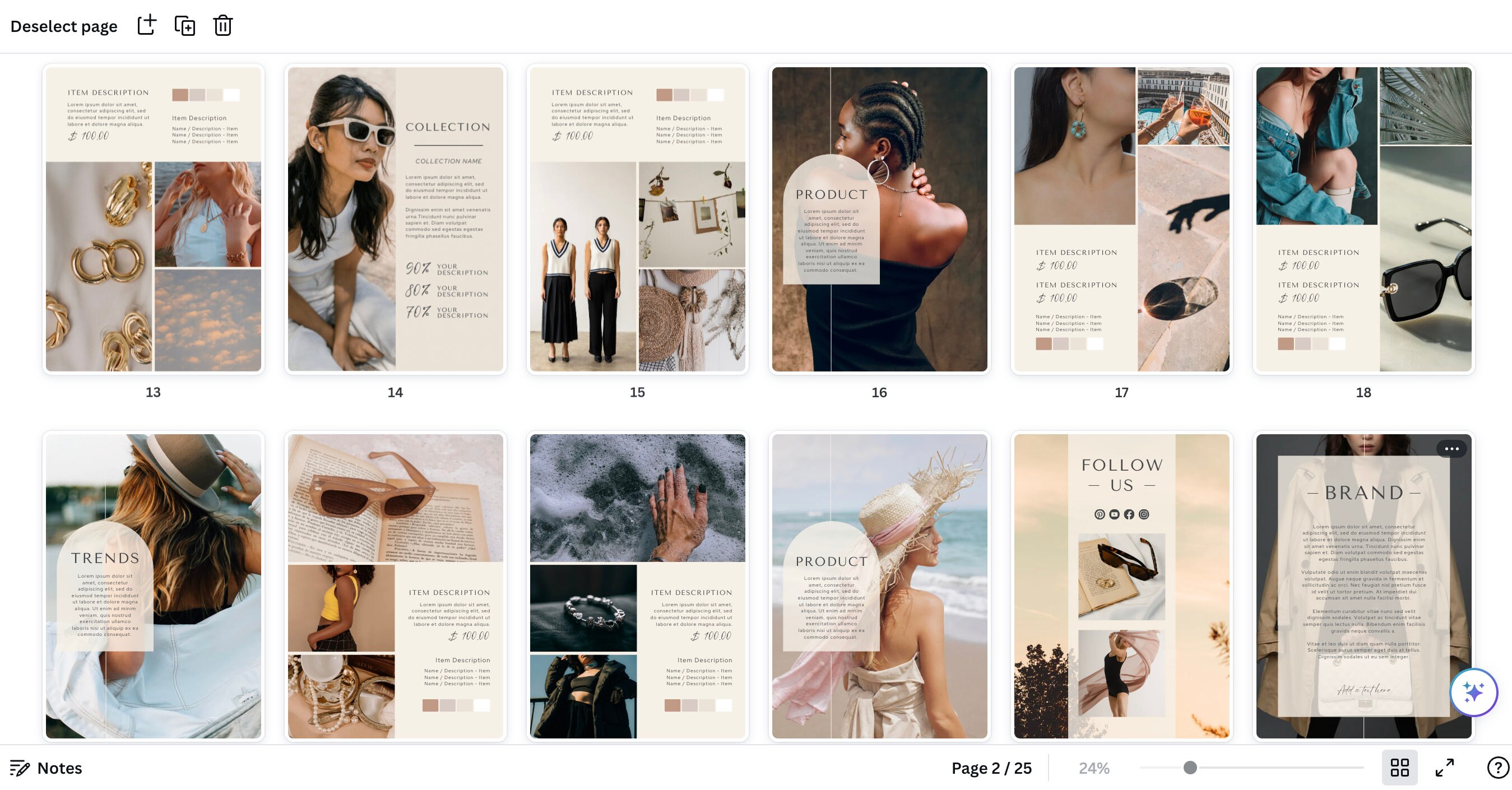 Lookbook Magazine Catalogue Line Sheet Template, Linesheet Wholesale ...