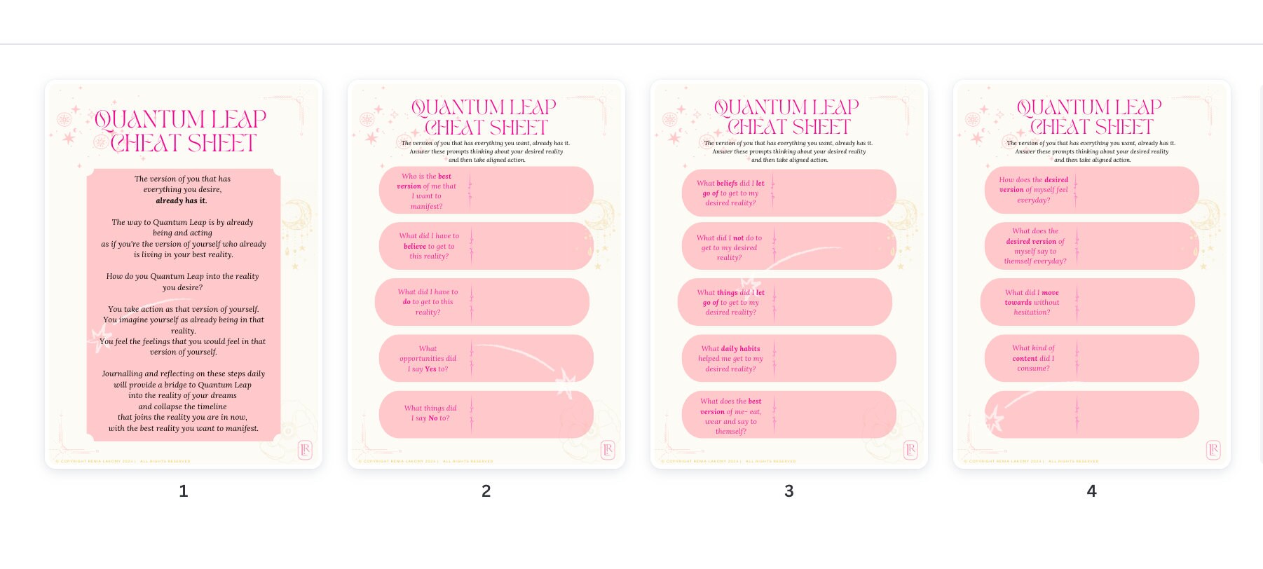 Quantum Shift Leap Jump Cheat Sheet Worksheet A4 INSTANT DOWNLOAD ...