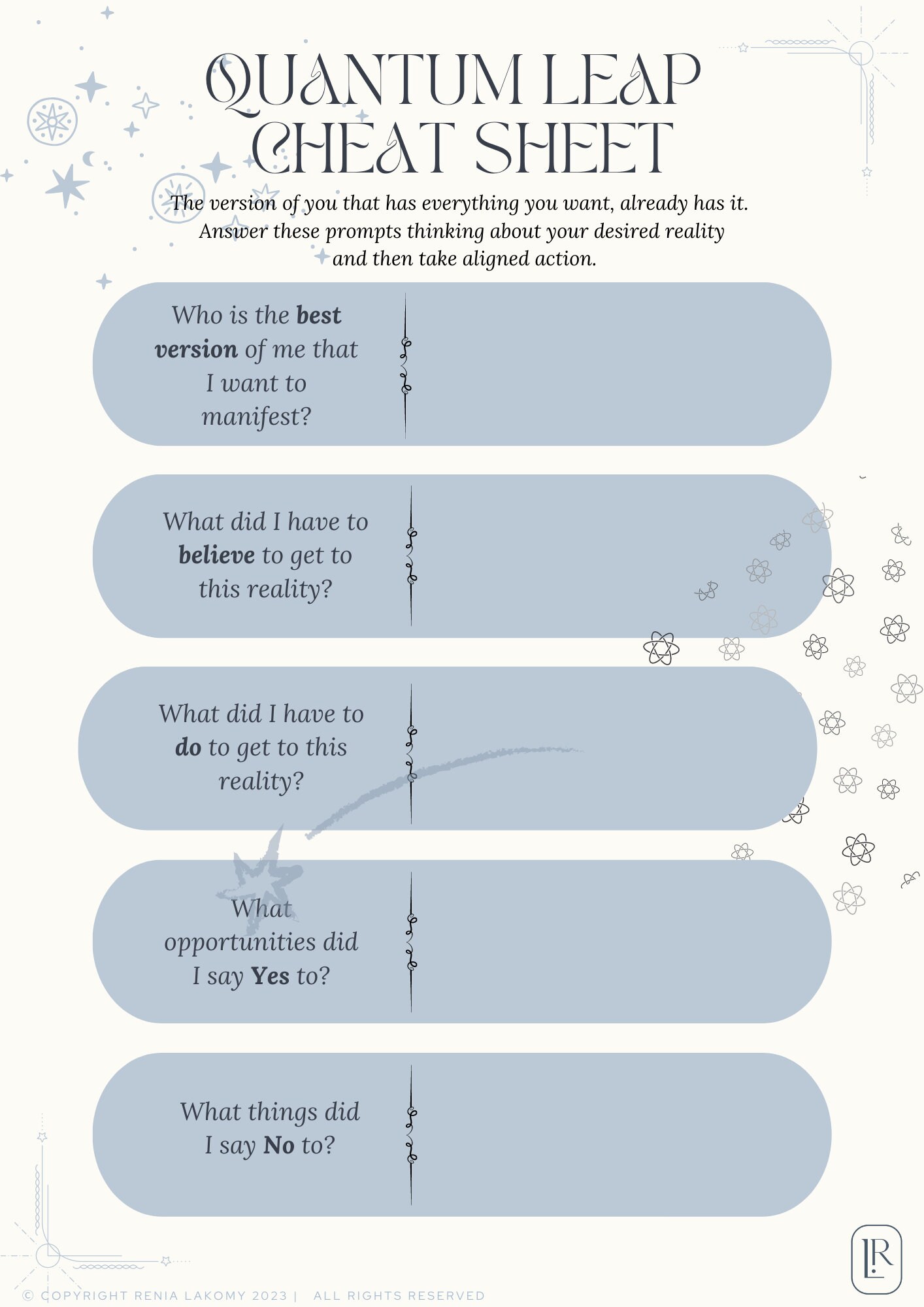 Quantum Shift Leap Jump Cheat Sheet Worksheet A4 INSTANT DOWNLOAD ...