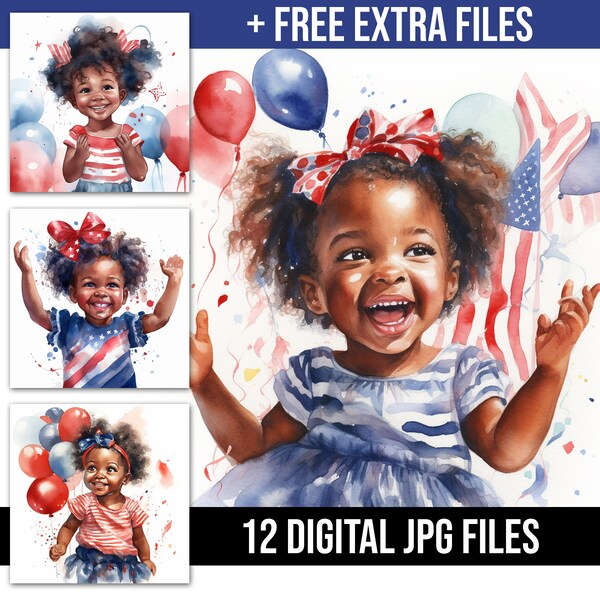 4th of July Clipart Black and White - Etsy
