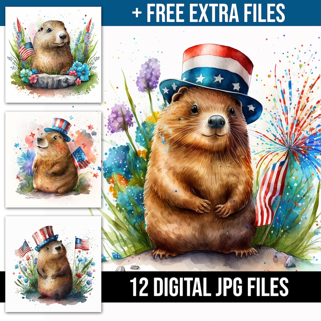 Groundhog Clip Art, Groundhog Day Clip Art, Independence Day ...