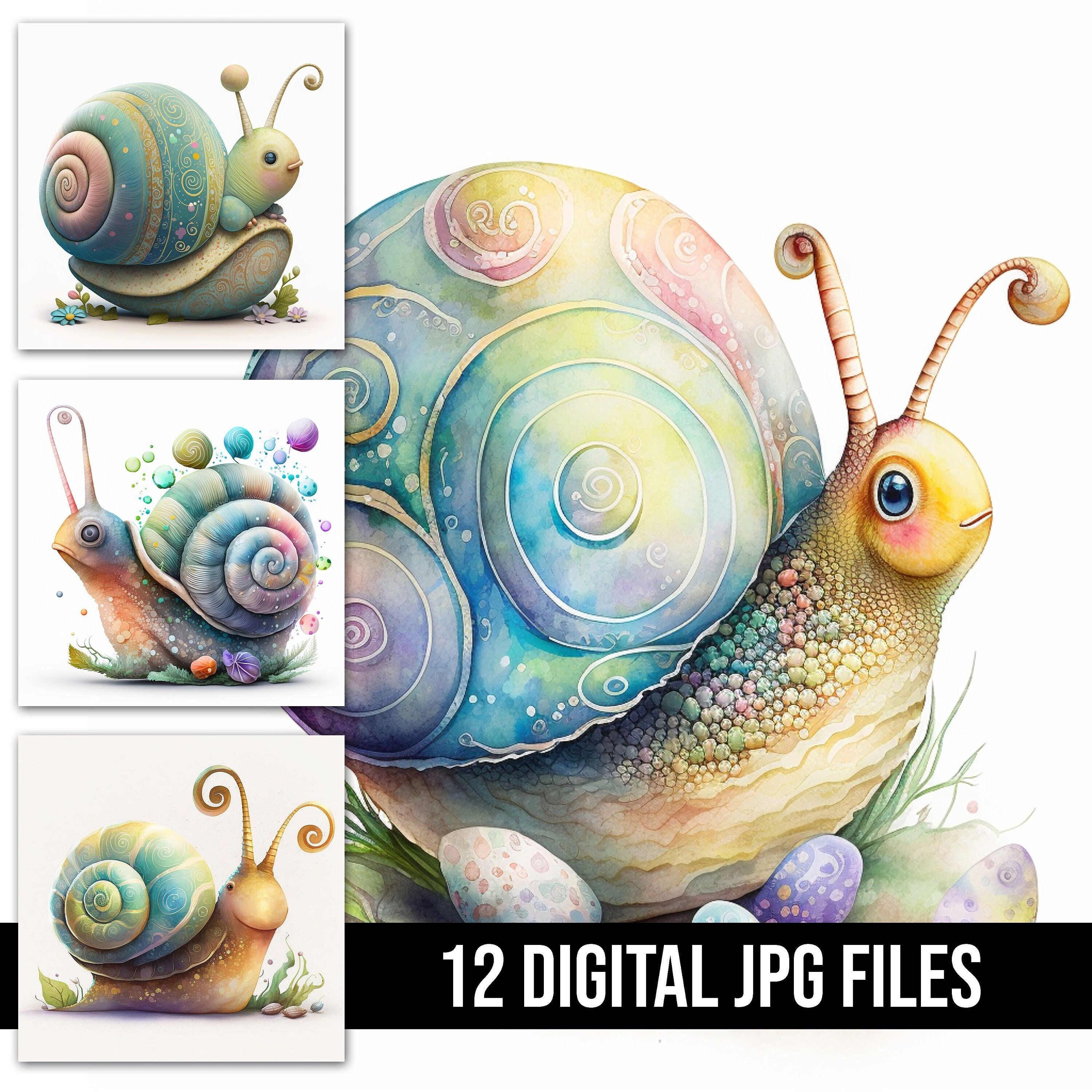 Abstract Images Of Snails And Tails