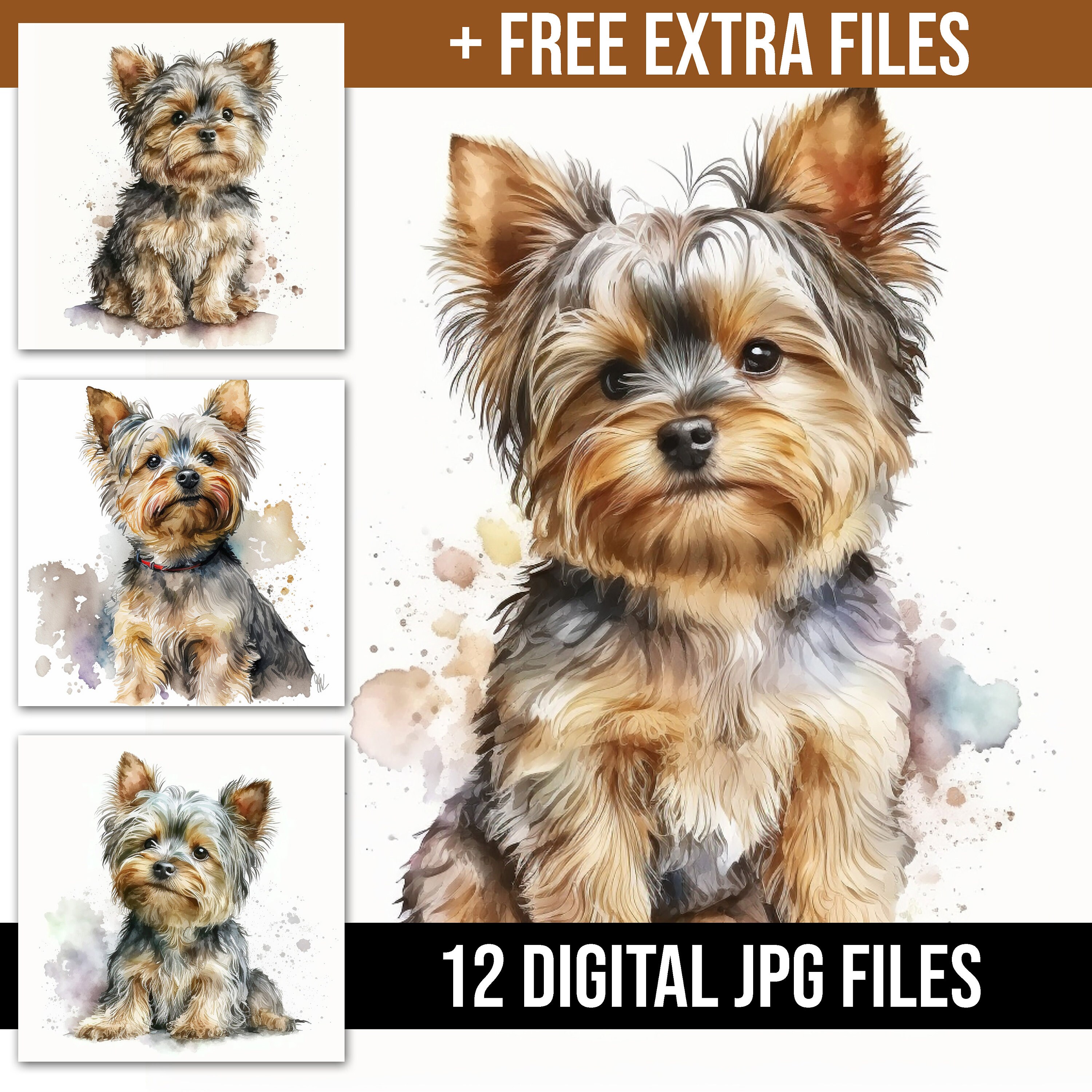 Yorkshire Terrier Clip Art, Card Making, Dog Clip Art, Paper Crafts ...