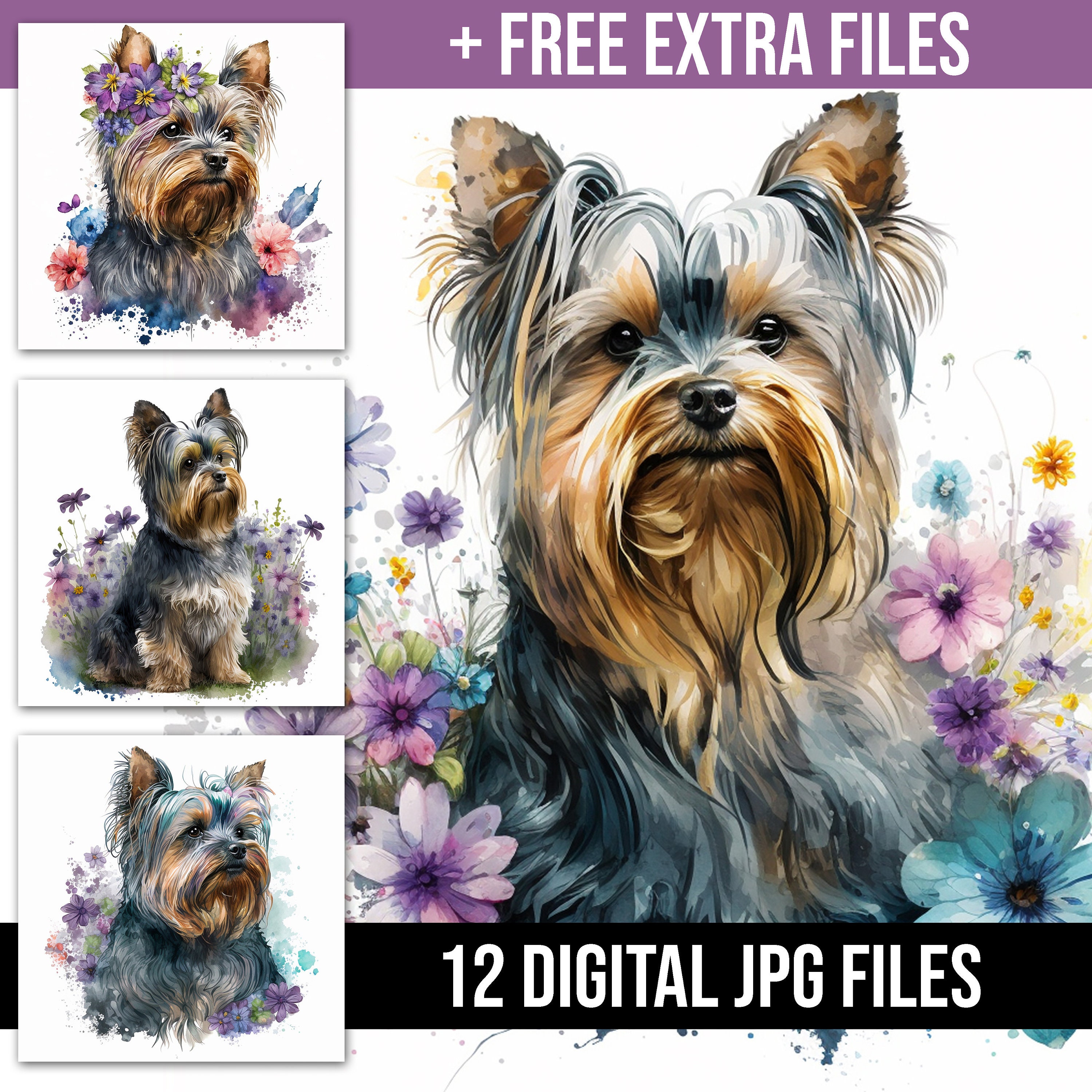 Yorkshire Terrier Clip Art, Card Making, Dog Clip Art, Paper Crafts ...