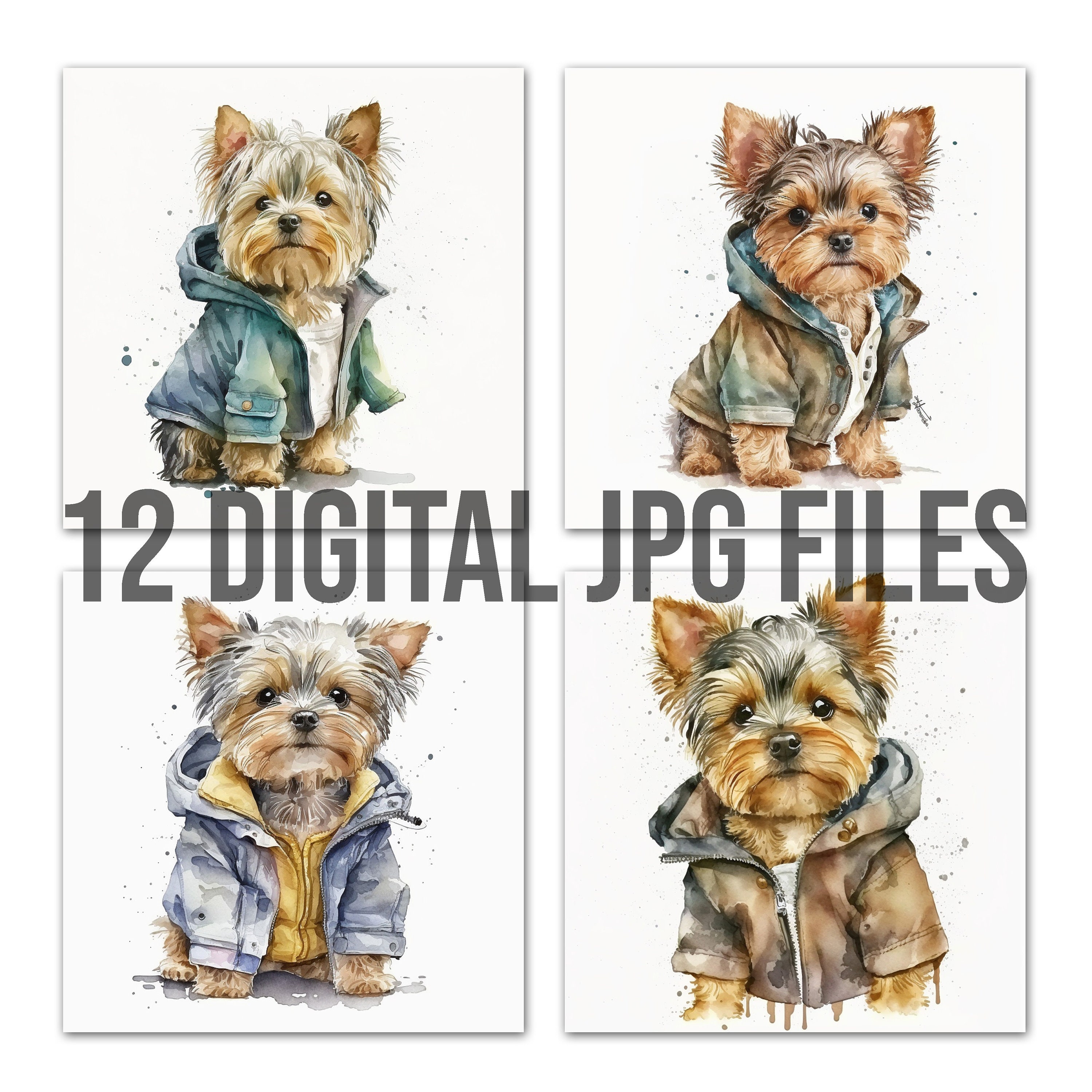 Yorkshire Terrier Clip Art, Card Making, Dog Clip Art, Paper Crafts ...