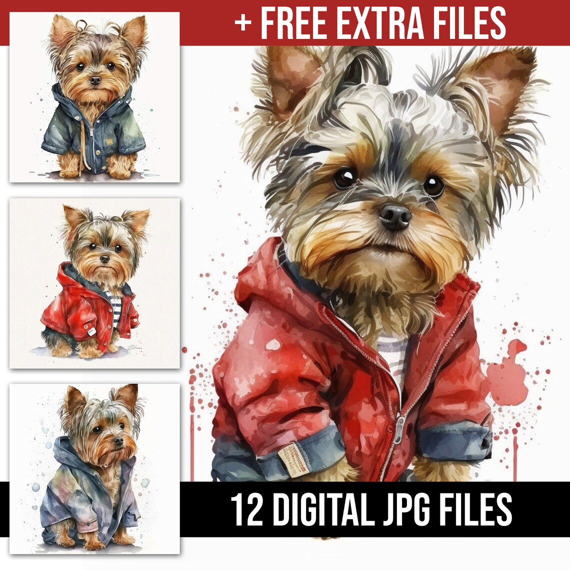 Yorkshire Terrier Clip Art, Card Making, Dog Clip Art, Paper Crafts ...