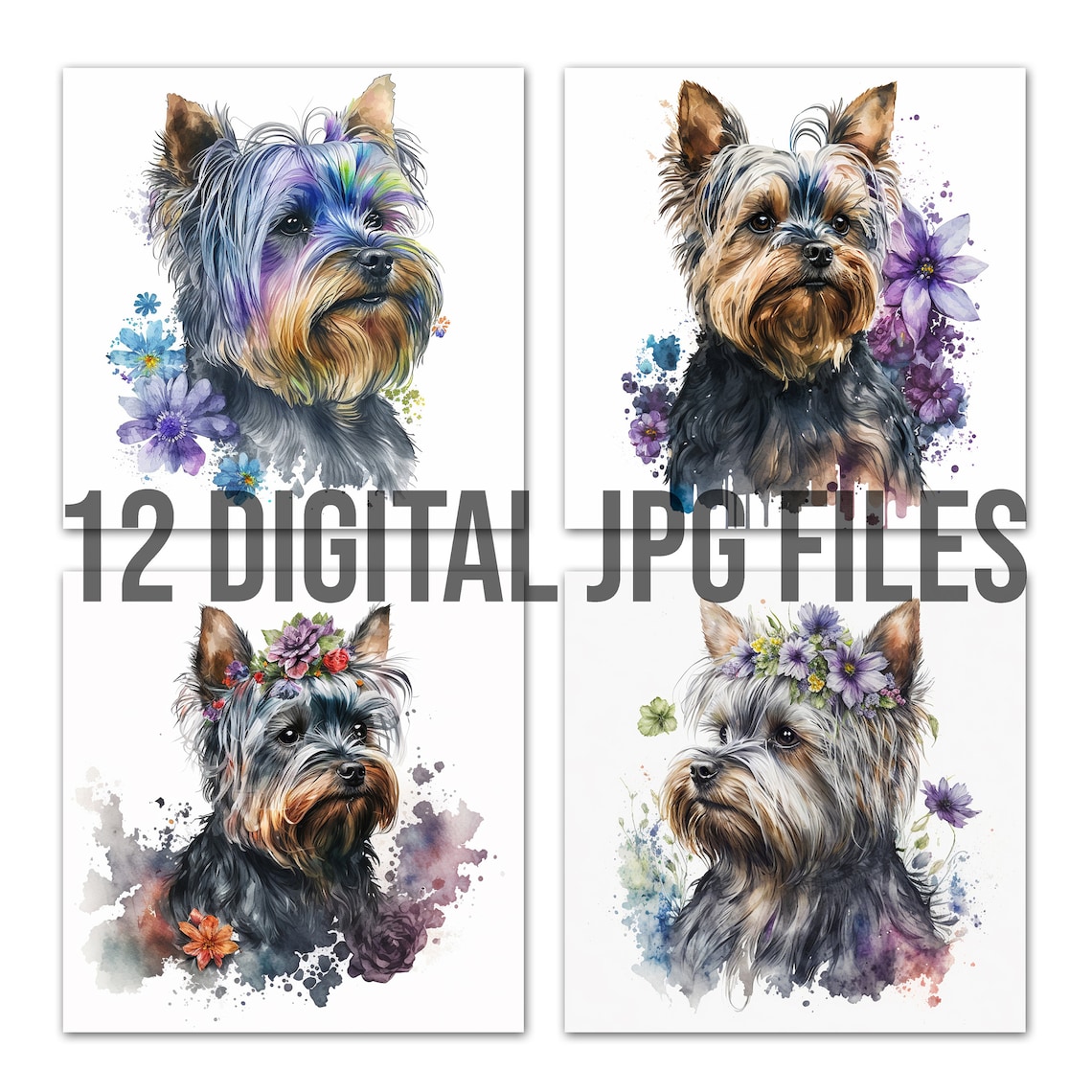 Yorkshire Terrier Clip Art, Card Making, Dog Clip Art, Paper Crafts ...