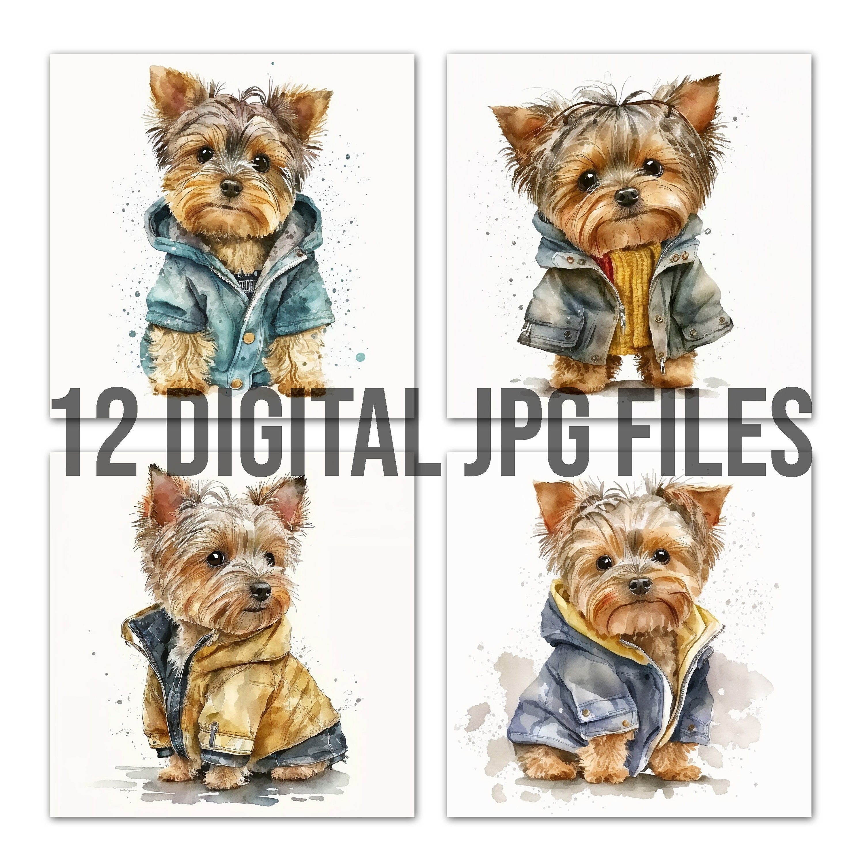 Yorkshire Terrier Clip Art, Card Making, Dog Clip Art, Paper Crafts ...