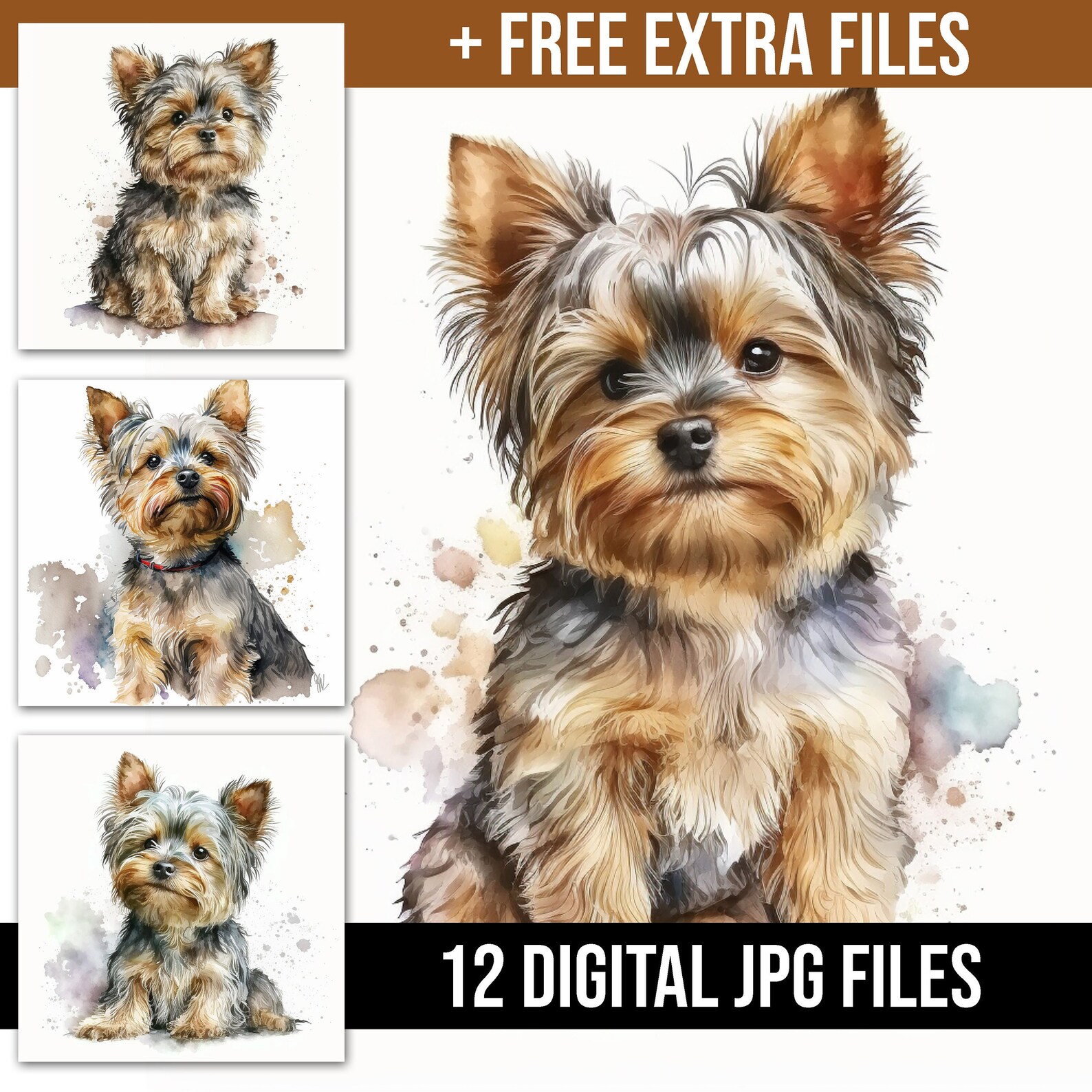 Yorkshire Terrier Clip Art, Card Making, Dog Clip Art, Paper Crafts ...