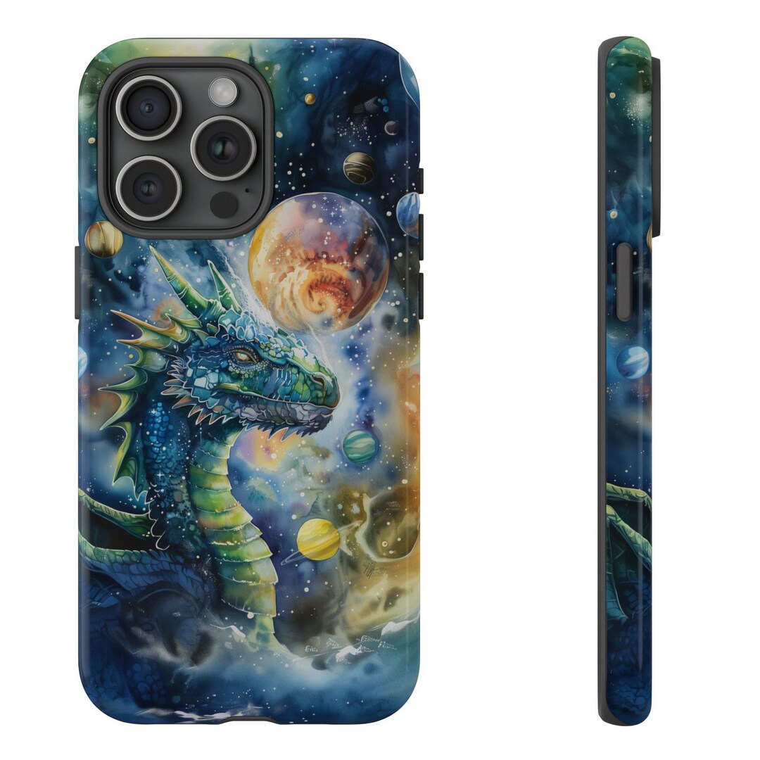 Watercolor Blue Dragon Phone Case Cute Bookish Dragon Phone Cover ...