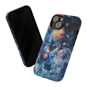 Watercolor Blue Dragon Phone Case Cute Bookish Dragon Phone Cover ...
