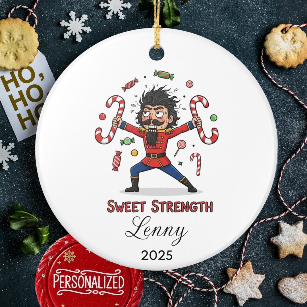 Funny Nutcracker Fitness Ornament • Personalized Christmas Ornament ...