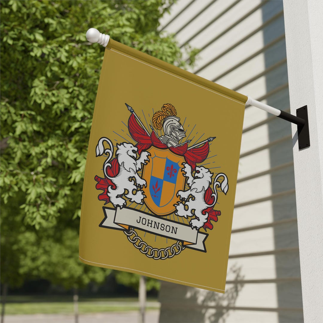 Personalized Vintage Heraldic Family Crest Yard Flag Custom Coat of ...