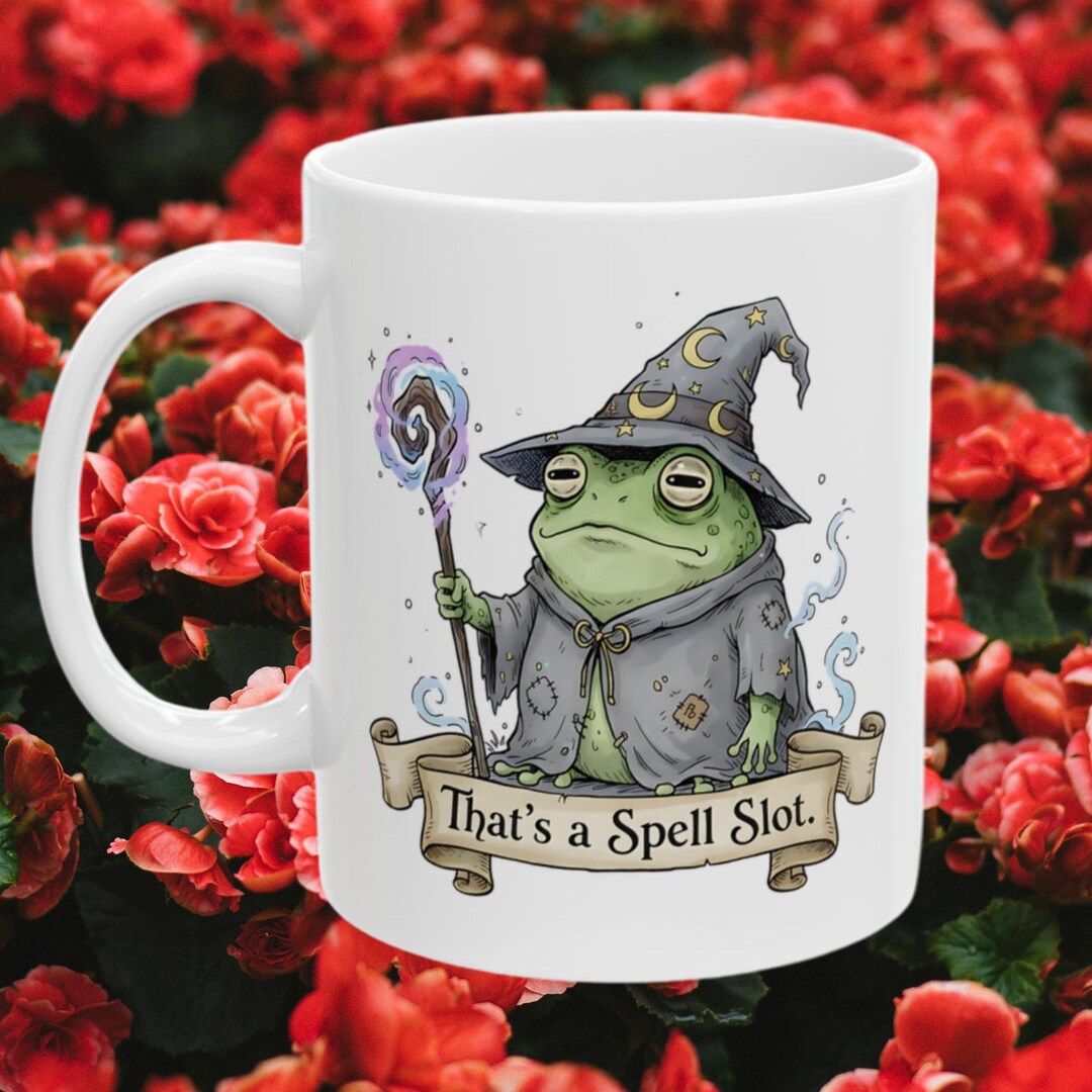 That’s a Spell Slot DND Mug – Frog Wizard Fantasy Funny Dungeons and ...