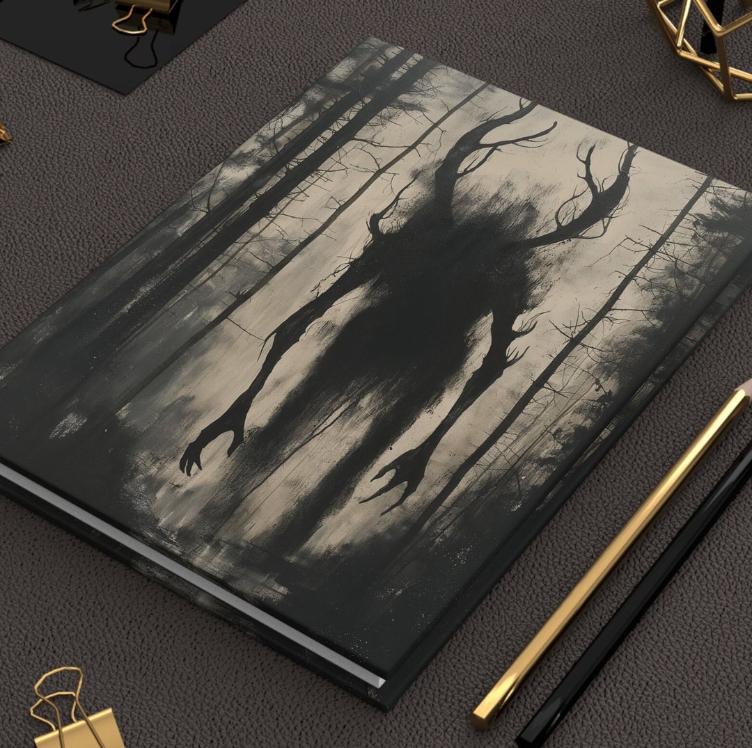 Forest Guardian Notebook, Cryptid Art, Spooky Hardcover Notebook ...