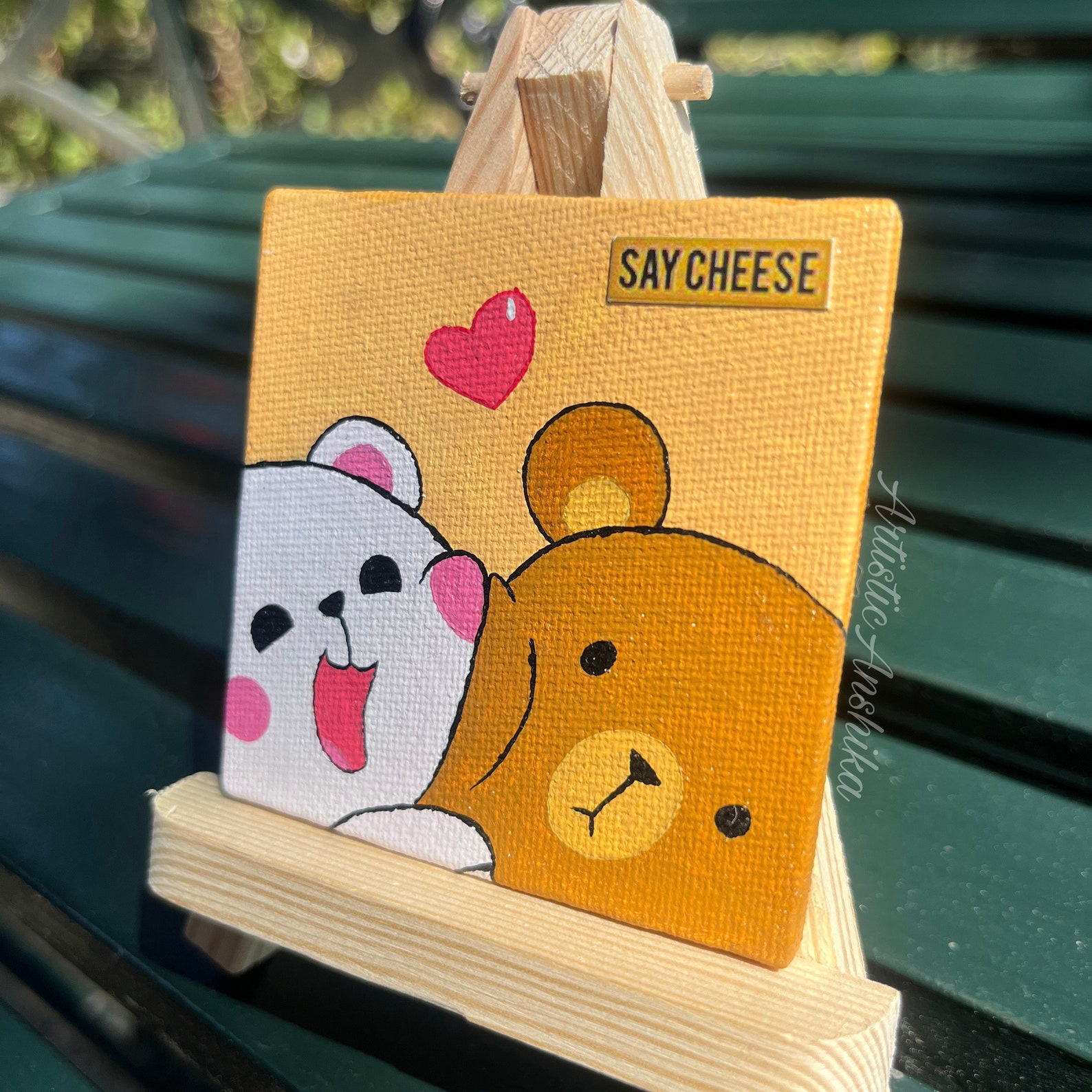 Cute Teddy Minni Canvas House Warming Gift Canvas Wall Art Room Decor ...