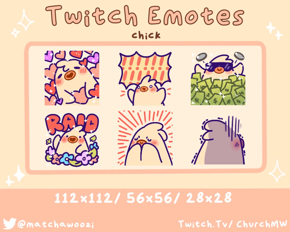 Cute Bird Emotes (6) - Twitch, Discord, Youtube - Etsy