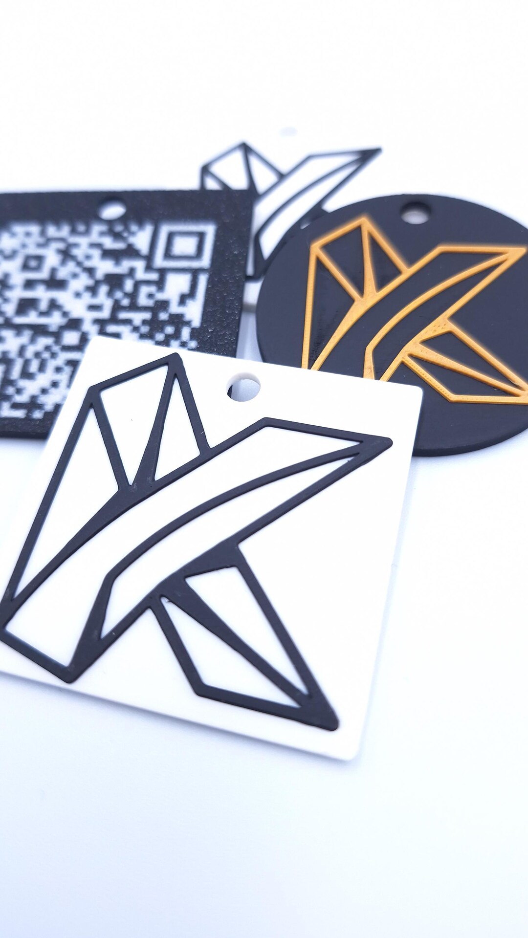 Custom Keychain QR or NFC | 3D Printed Branding - Etsy