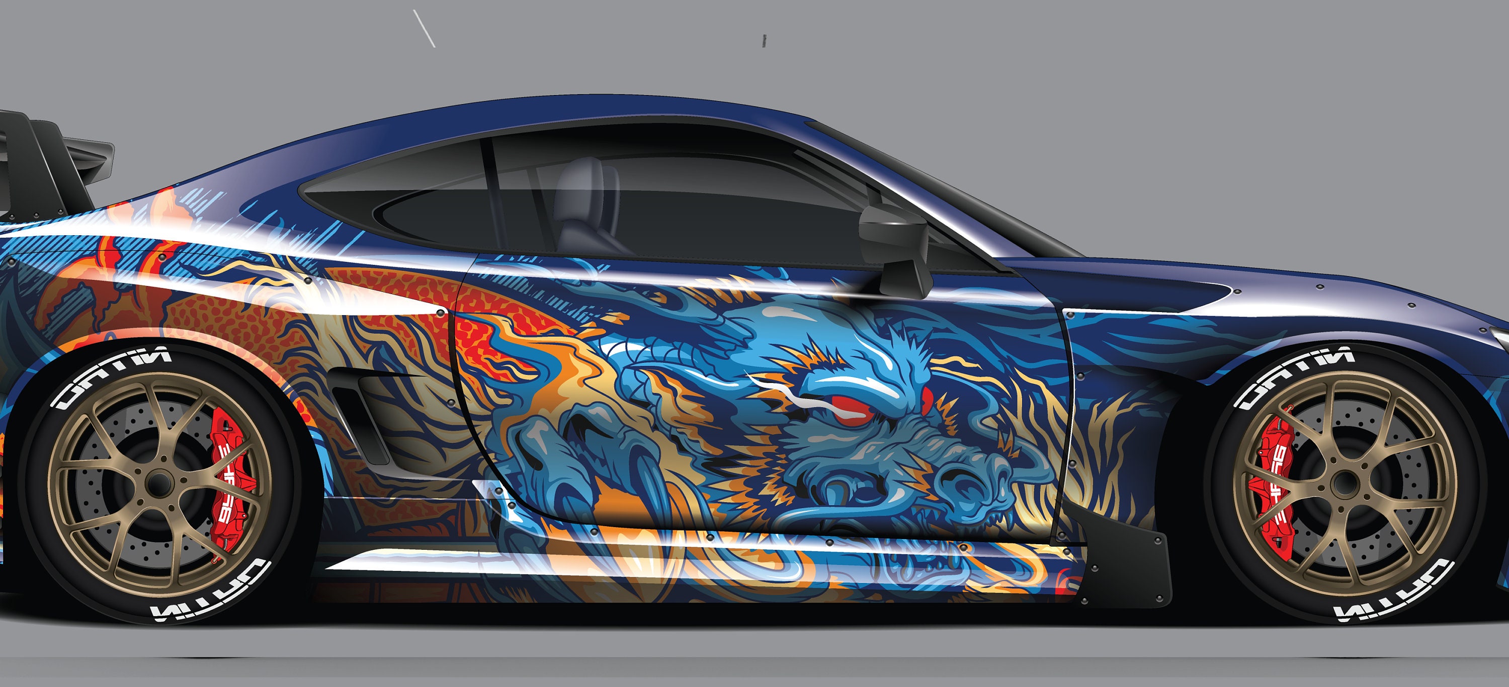 Dragon Character Livery Large Vehicle Graphics Side Car - Etsy Australia