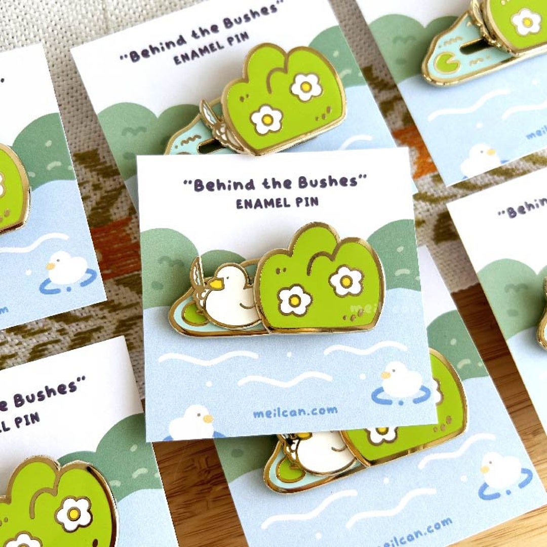 Behind the Bushes Sliding Enamel Pin | Duck Enamel Pin, Animal Enamel ...