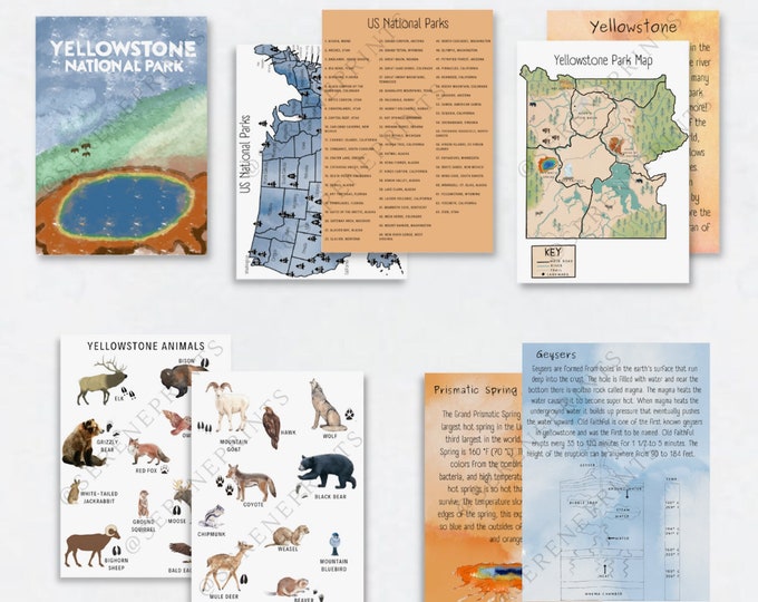 Printable Yellowstone National Park Activities for Kids - Etsy