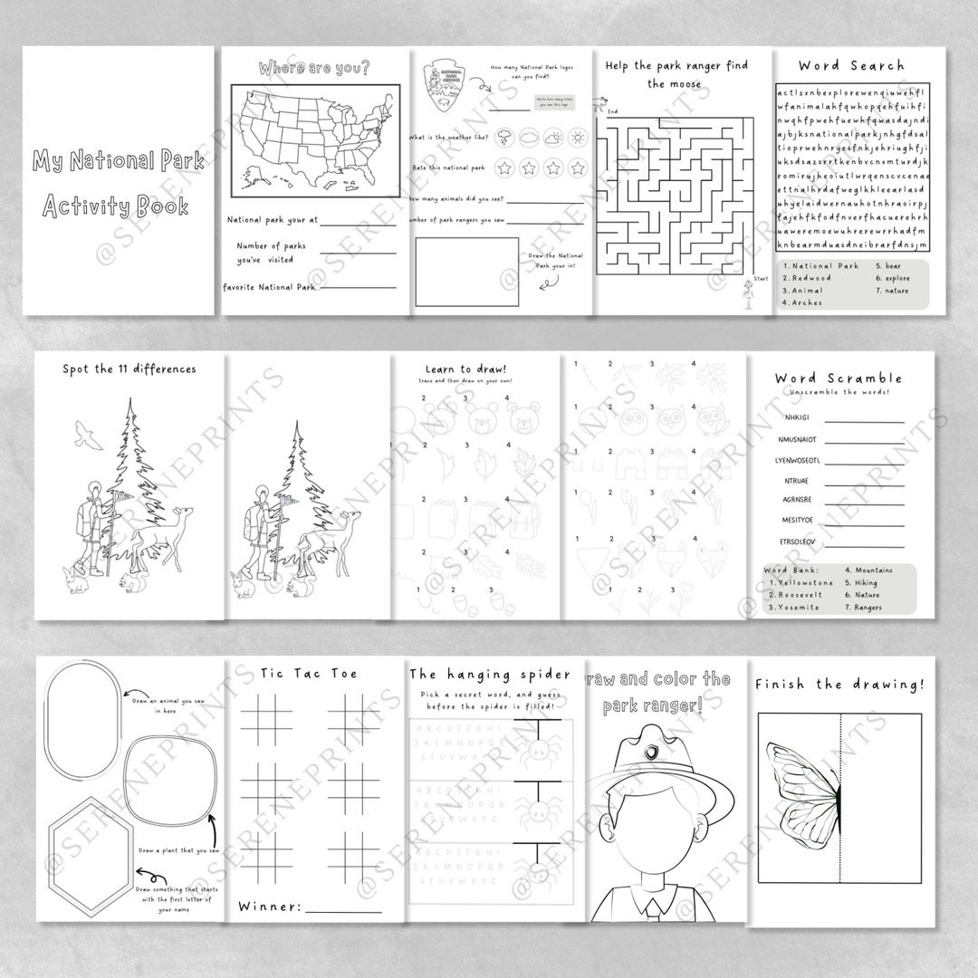 National Park Activity Book For Kids Etsy national-park-activity-book-for-kids-etsy