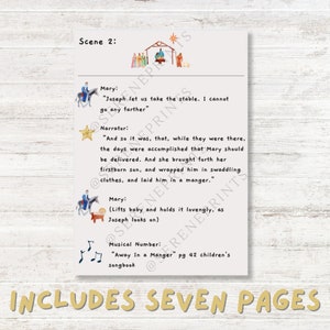 Nativity Story Script for Kids Printable - Etsy