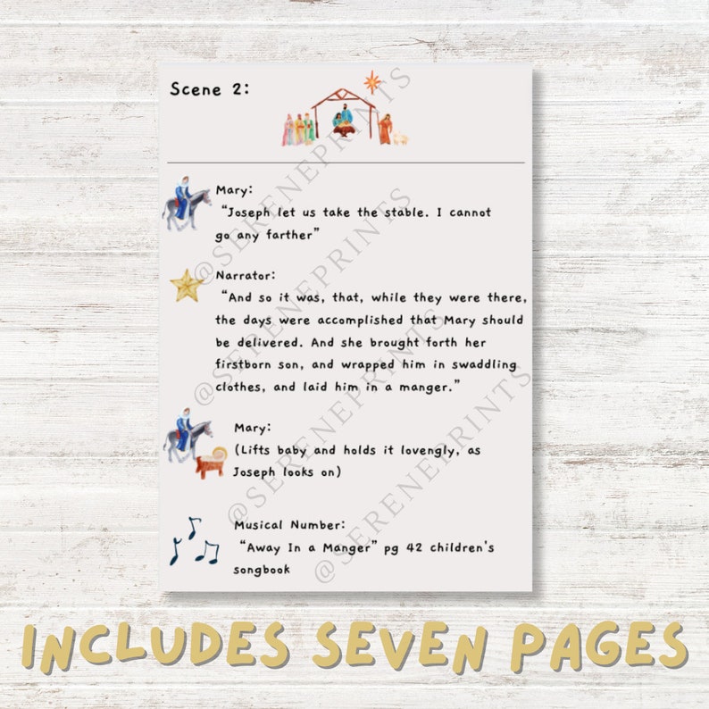Nativity Story Script for Kids Printable - Etsy Canada
