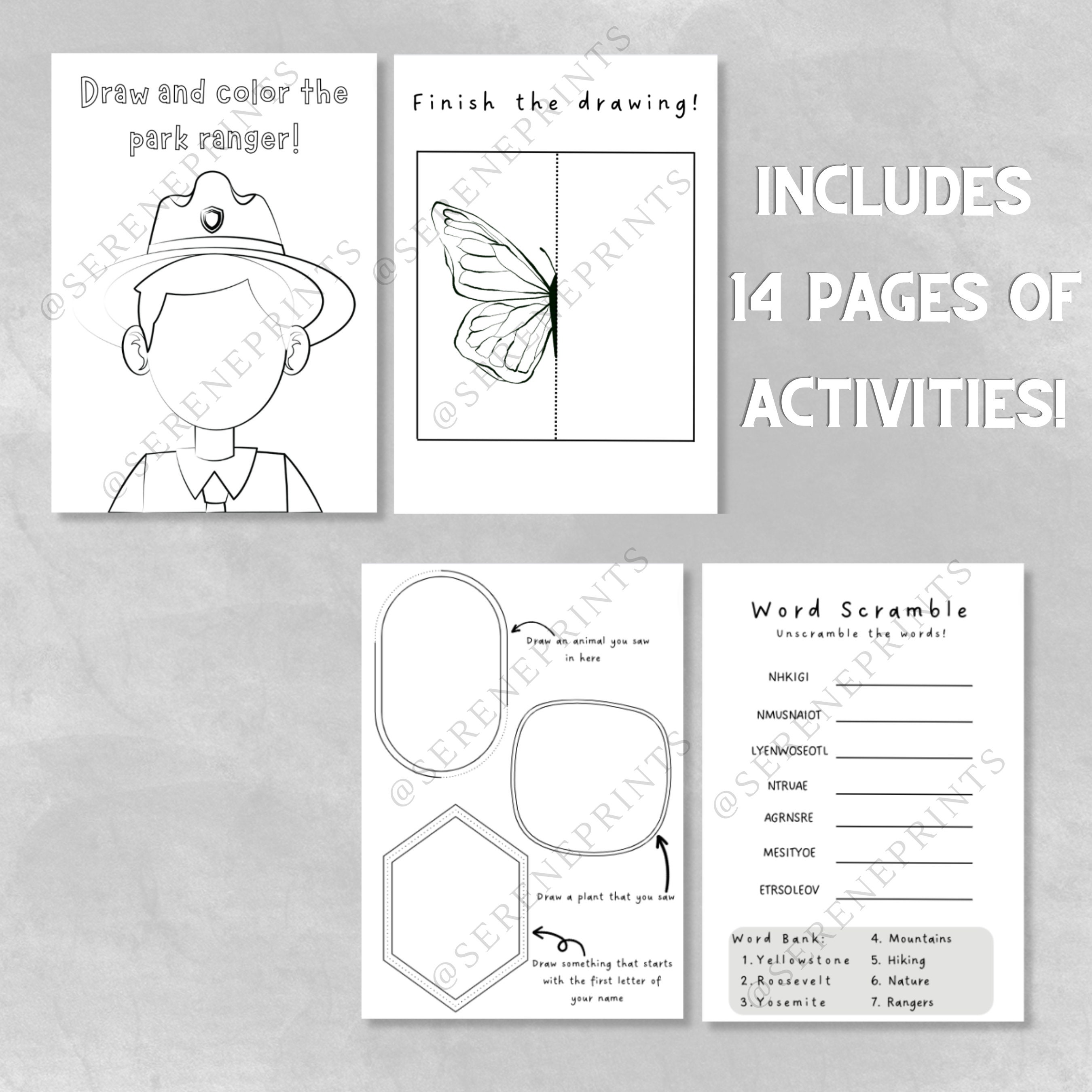 National Park Activity Book for Kids - Etsy