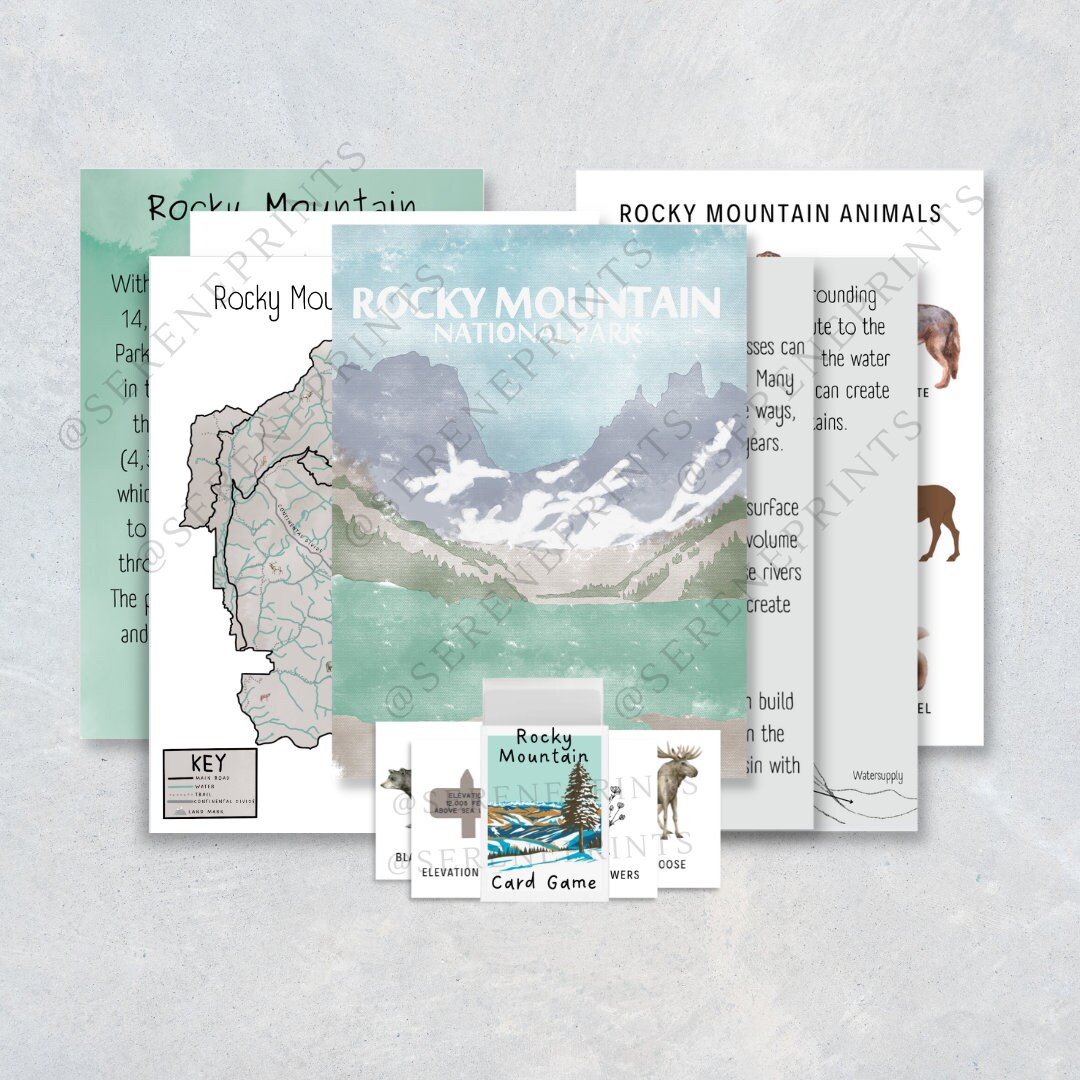 Printable Rocky Mountain National Park Activities for Kids - Etsy
