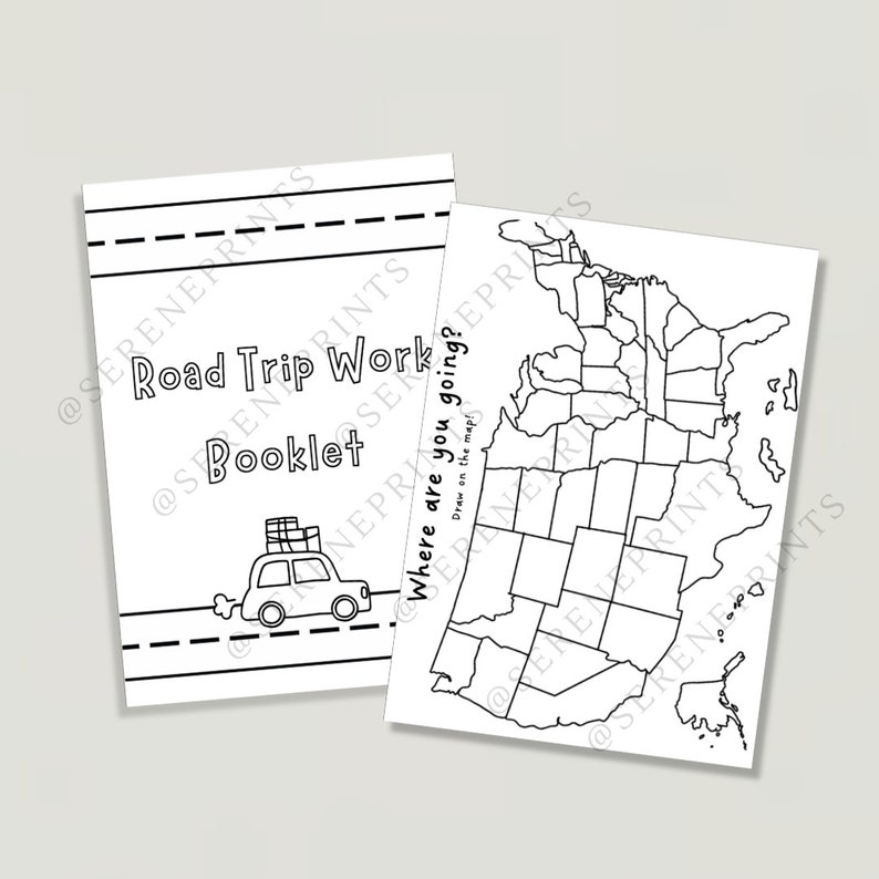 Road Trip Booklet and Activities for Kids | Digital Download - Etsy