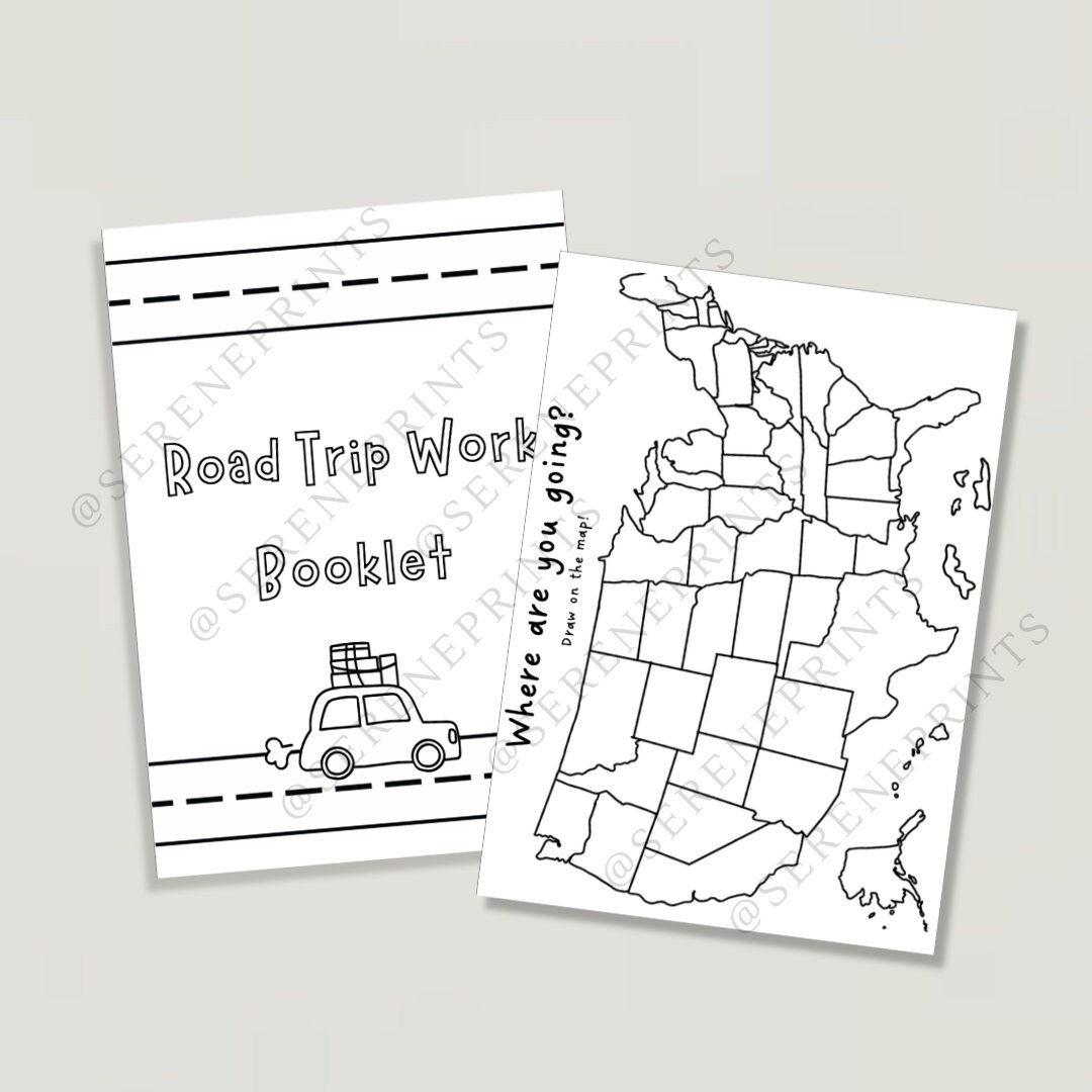 Road Trip Booklet and Activities for Kids | Digital Download - Etsy