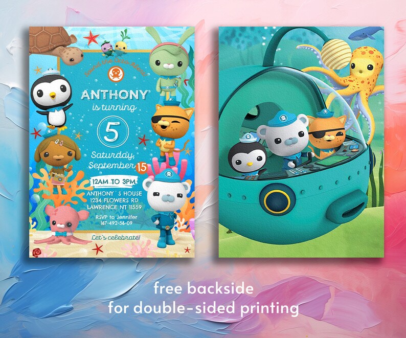 Octonauts Invitation, Printable Editable Birthday Invite, Captain ...