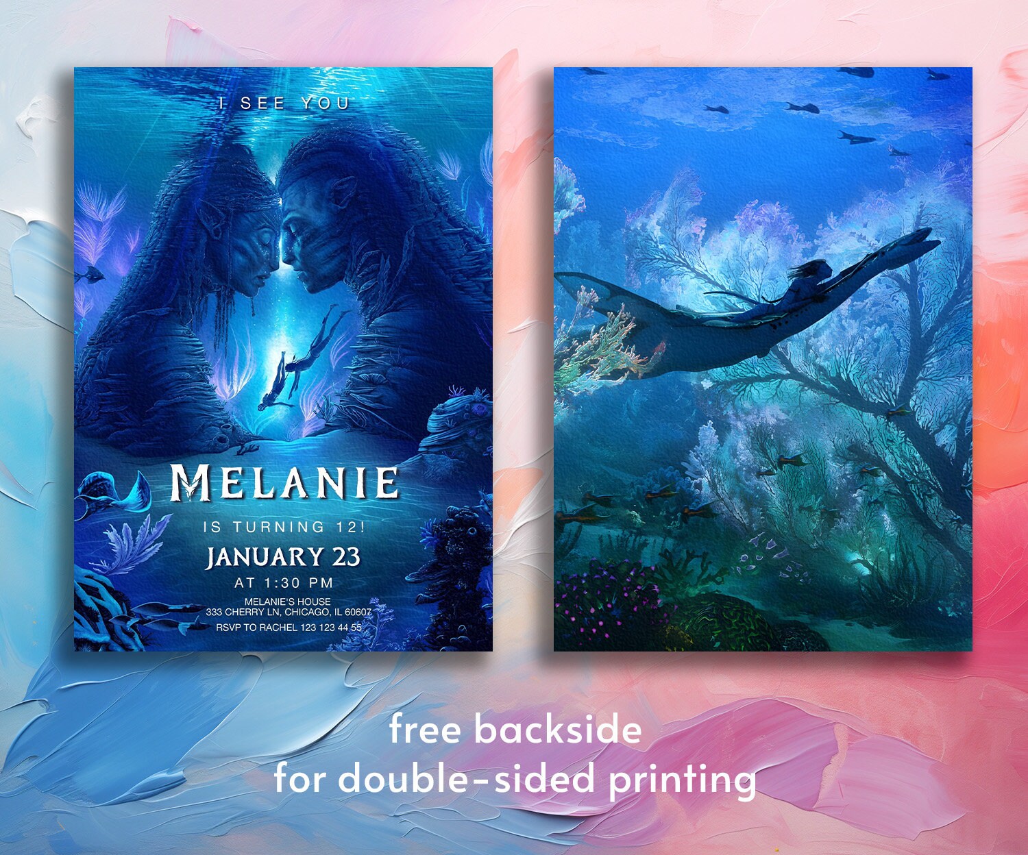 Printable Avatar 2 Invitation, Pandora Editable Birthday Invite, Avatar ...