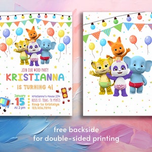 Printable Editable Word Party Invitation, Words Party Birthday Invite ...