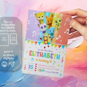 Printable Editable Word Party Invitation, Words Party Birthday Invite ...