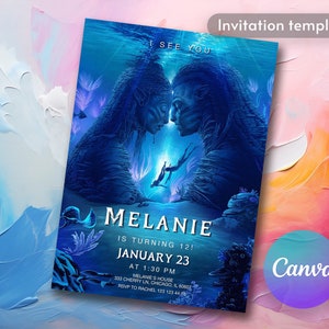 Printable Avatar 2 Invitation, Pandora Editable Birthday Invite, Avatar ...
