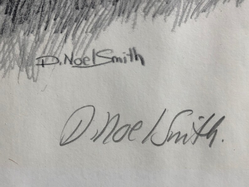 D Noel Smith "surveillance" Drawing of Bighorn Sheep, Signed, Numbered ...