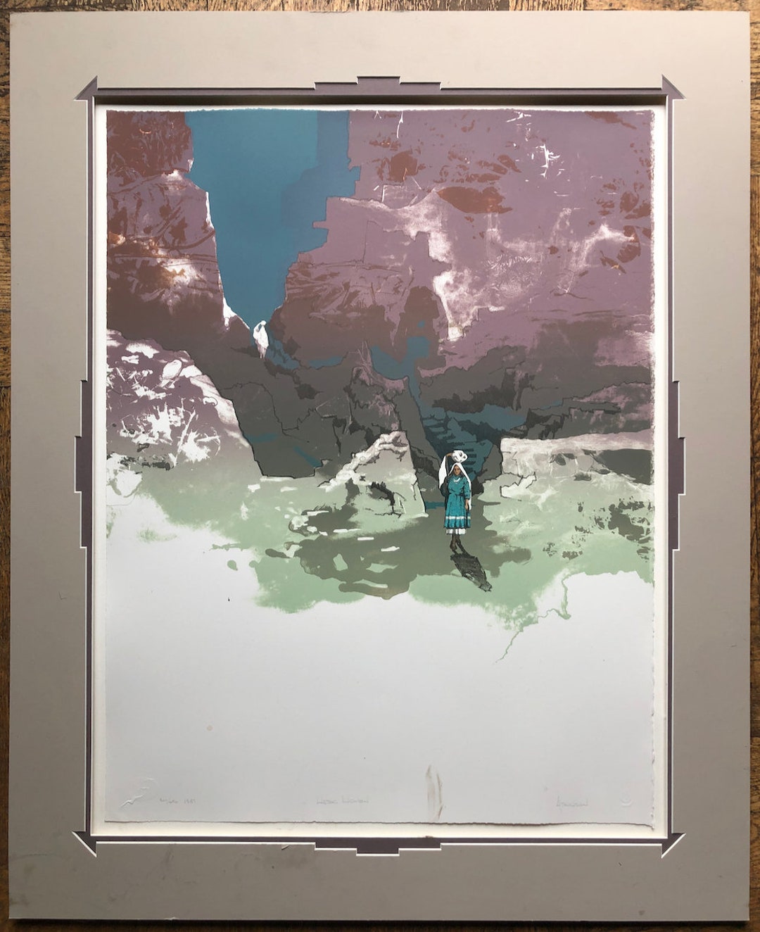 Michael Atkinson "water Woman", Color Lithograph + Watercolor Additions ...