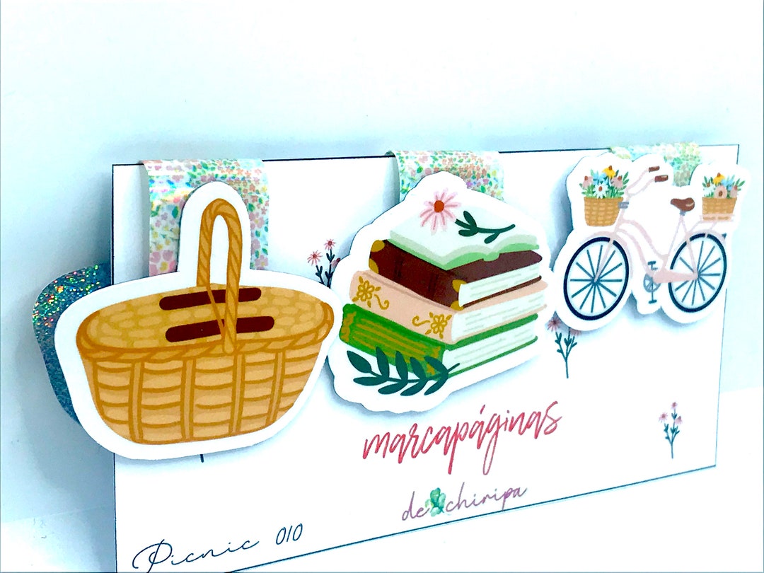 Cute Magnetic Bookmarks Pack, Floral Holographic Bookmarks, Romantic ...