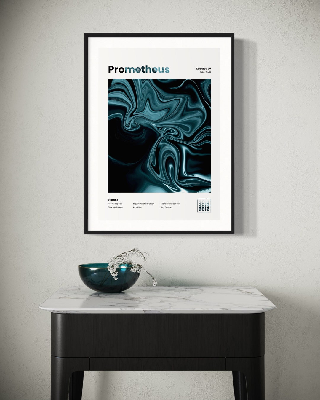 Prometheus 2012 Inspired Abstract Art Poster – Custom Sci-fi Movie ...