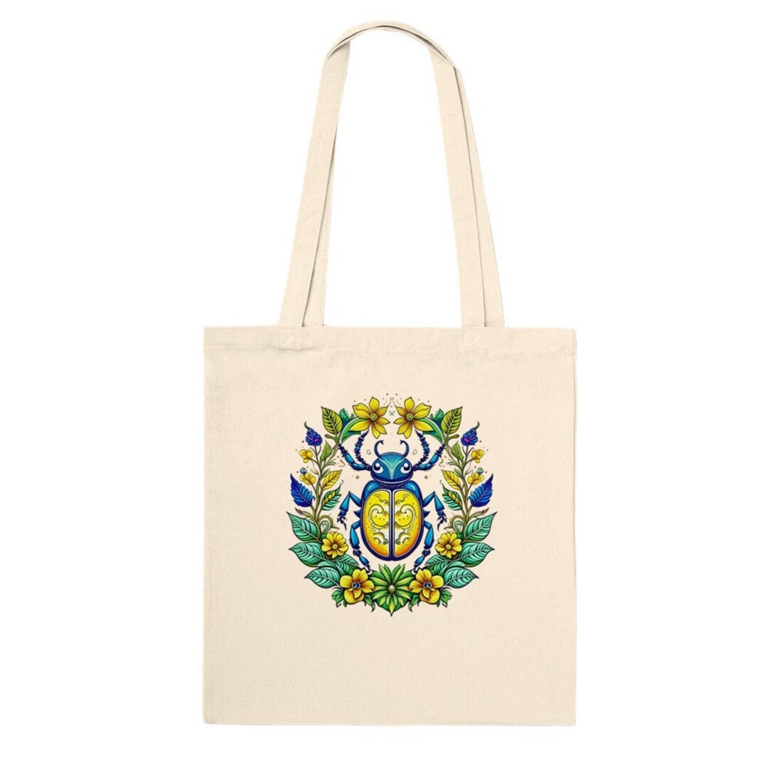 Beetle Tote Bag Insect Tote Bag Beetle Illustration Shopping Bag Beetle ...