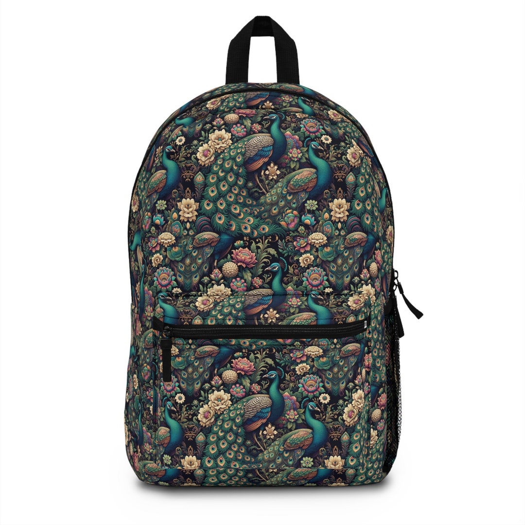 Peacock Backpack Cottagecore Back Pack - Etsy