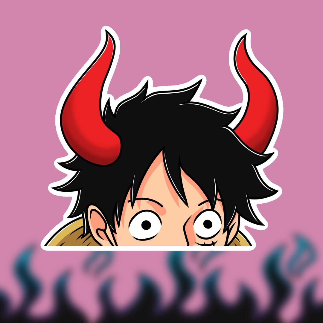 Beast Pirate Luffy Peeker Sticker - Etsy