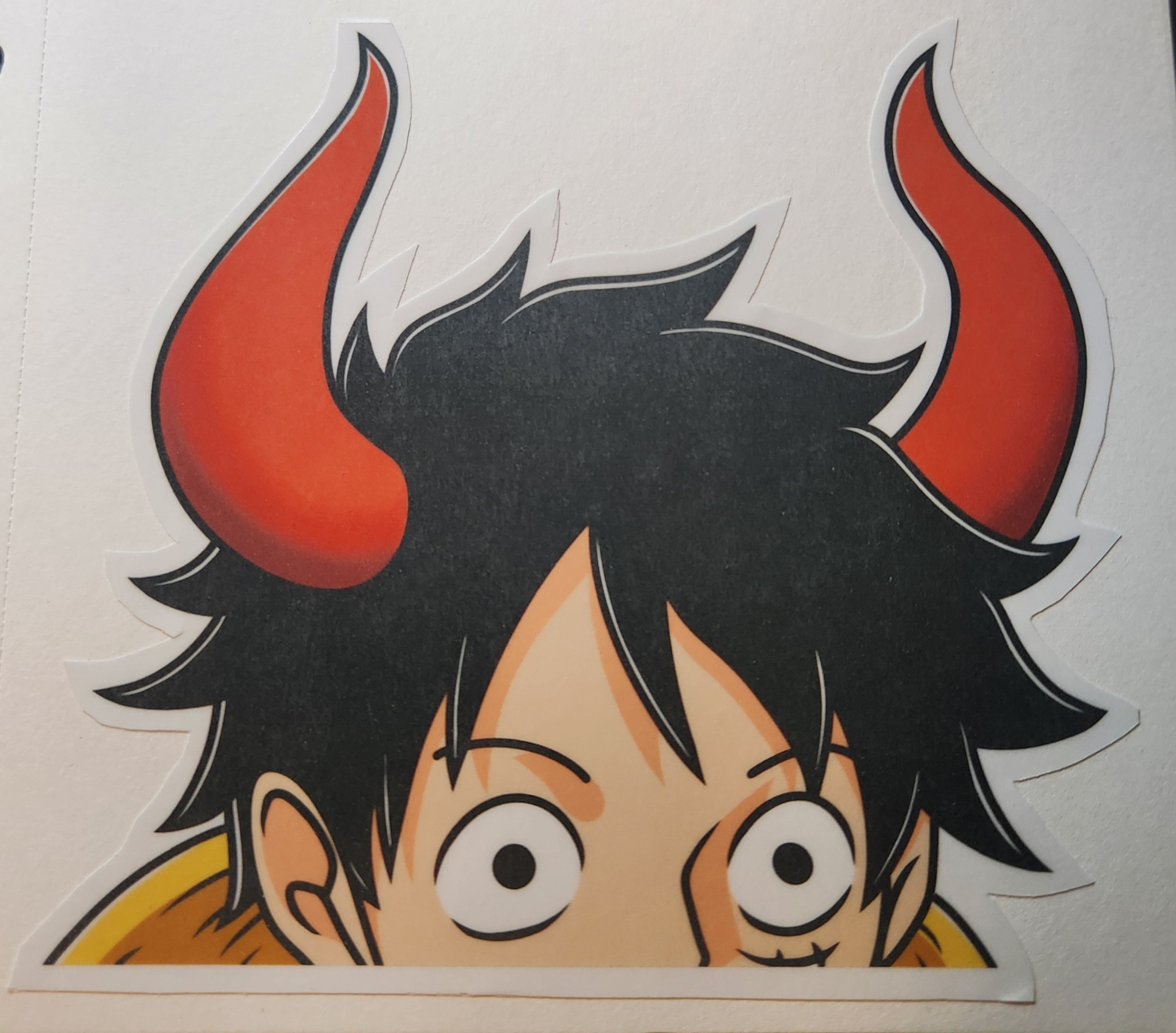 Beast Pirate Luffy Peeker Sticker - Etsy