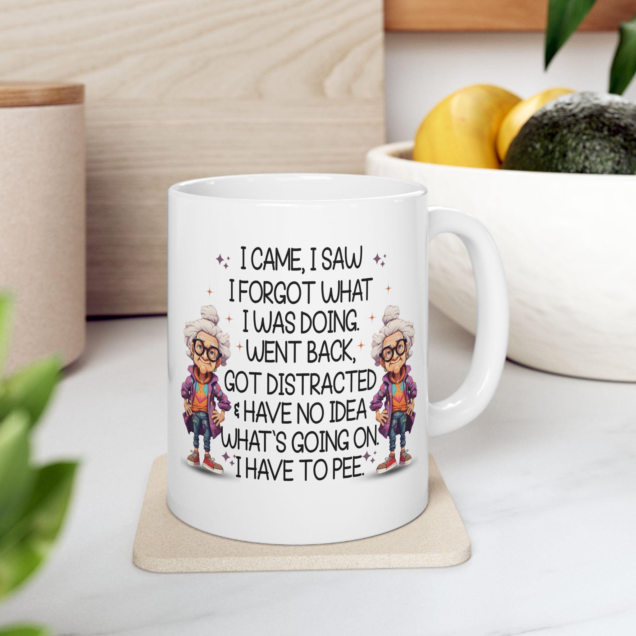 Funny Coffee Mug, Gifts for Grandma, Senior Citizen Gifts, Retirement ...