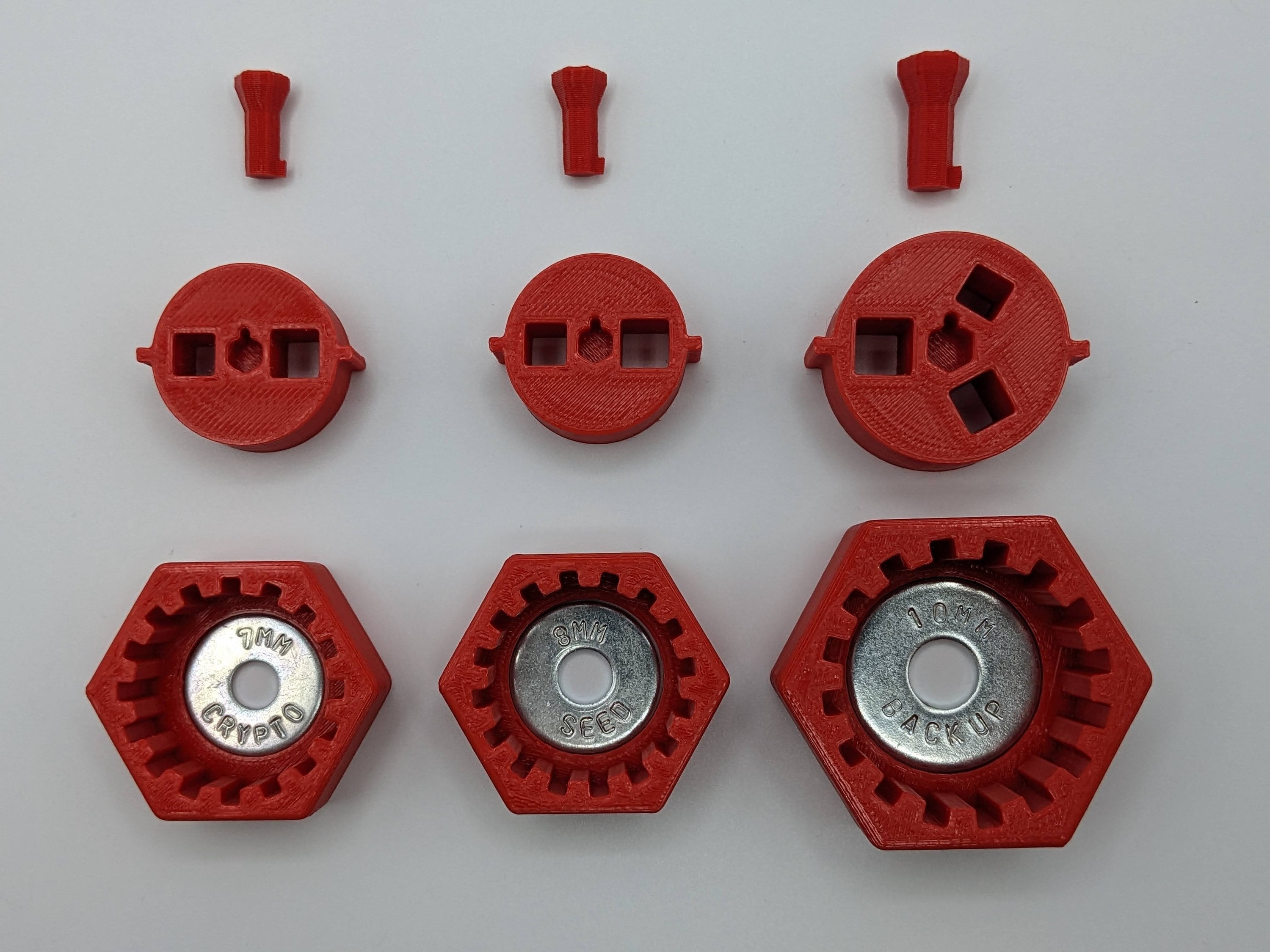 BITCOIN Crypto Seed Backup Jig for Steel Washers Hexagonal Round Square ...